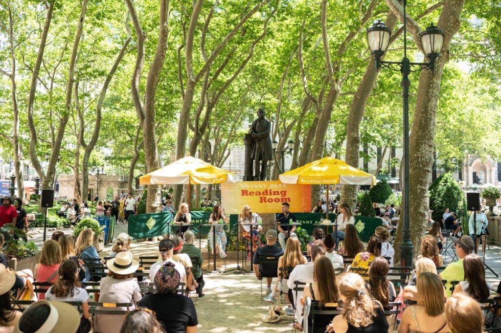 Outdoor Reading Room in Bryant Park